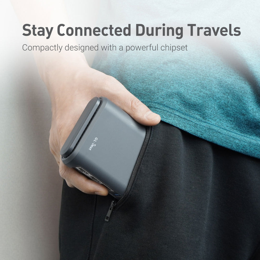 Slate Plus (GL-A1300) Ultra Efficient VPN Encrypted Gigabit Travel Rou ...