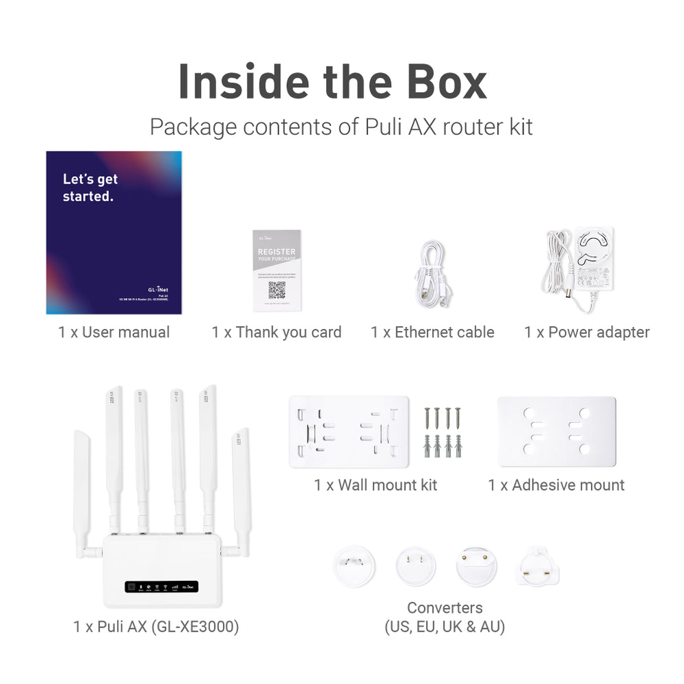 Puli AX (GL-XE3000) | Wi-Fi 6 5G Cellular Router with Battery — GL.iNet