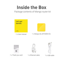 Mango (GL-MT300N-V2) Mini Travel Router | Pocket Wi-Fi | Secure Hotspot ...